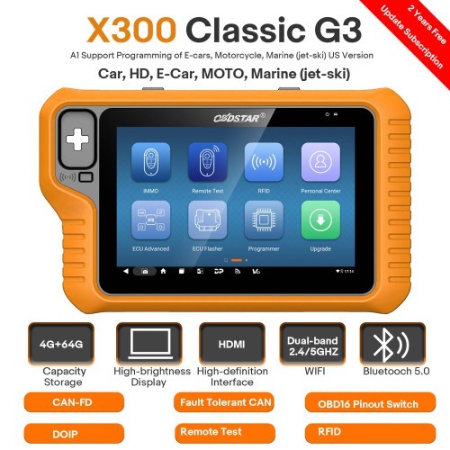 2025 OBDSTAR X300 Classic G3 Key Programmer